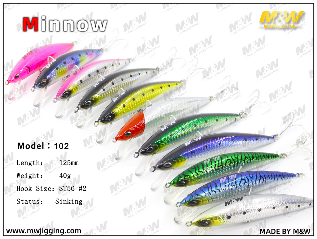 Minnow(102) - lure - Lure - Products - M&W Fishing Tackle Co.,Ltd.